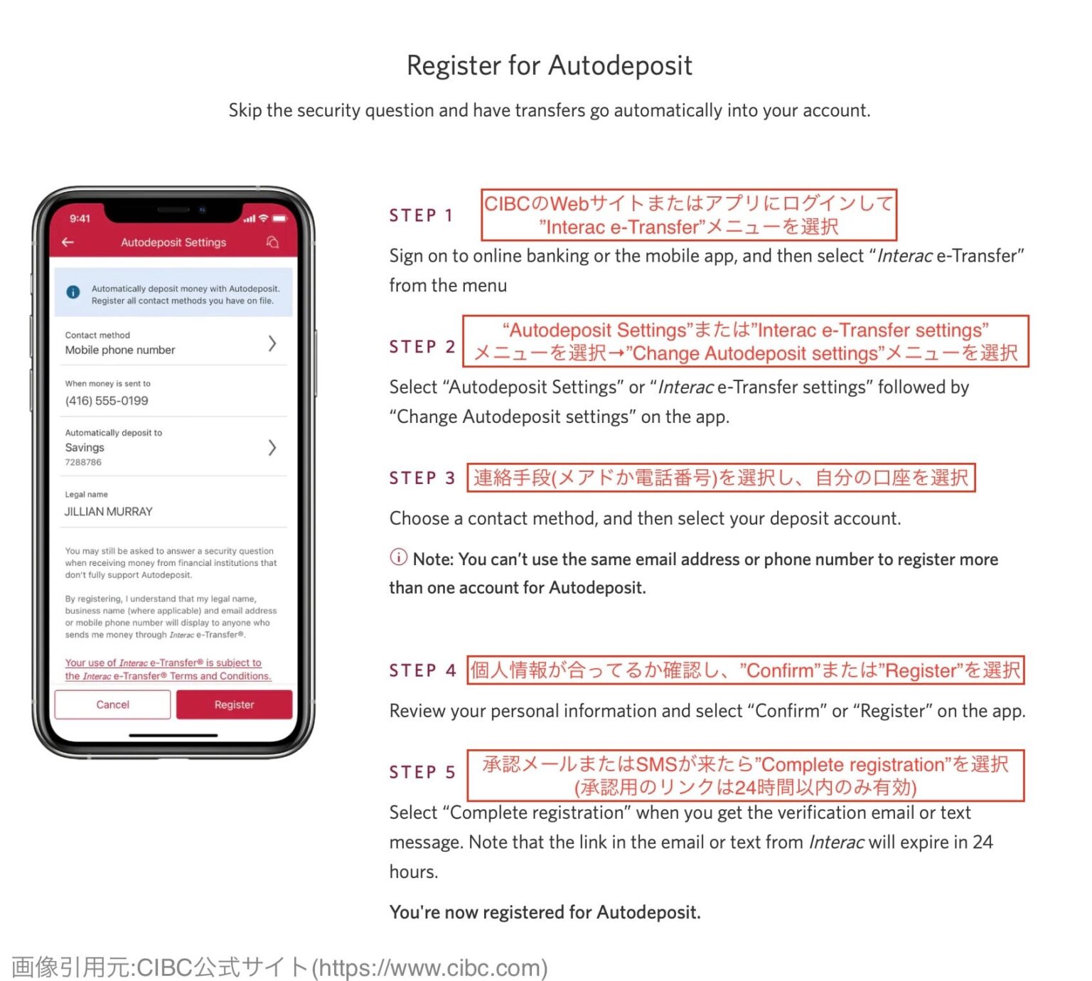 e-Transferがラクに！CIBCのAuto Deposit設定方法 - しゅんごブログ/カナダ留学🇨🇦